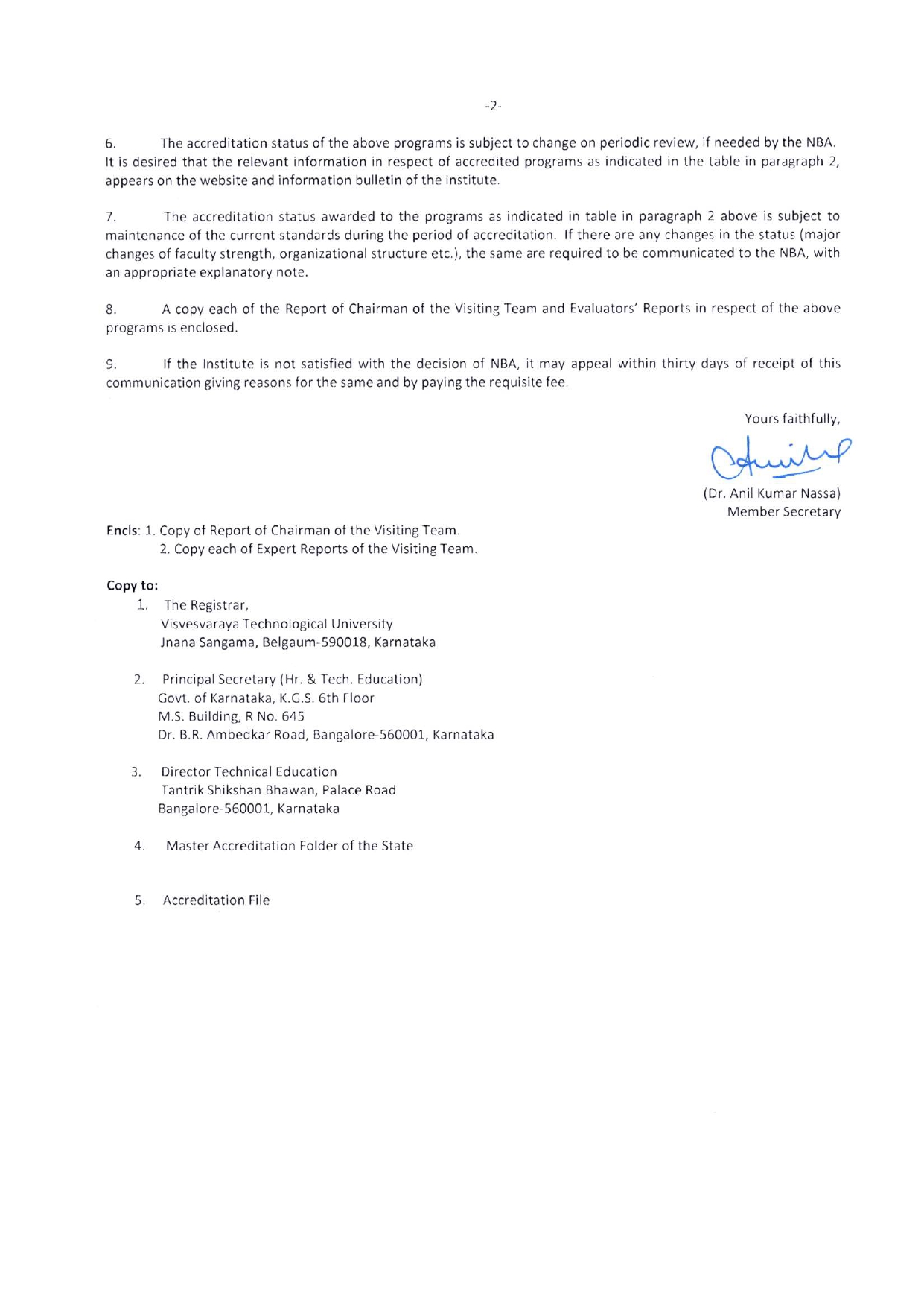 NBA – ANGADI INSTITUTE OF TECHNOLOGY AND MANAGEMENT